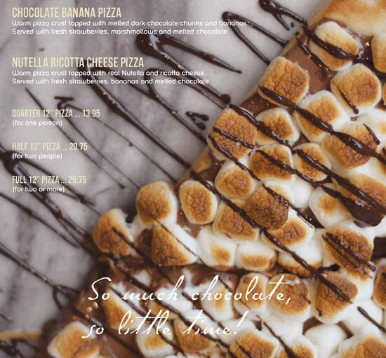 Menu at CACAO 70 Eatery (Distillery) restaurant, Toronto, 28 Gristmill Lane