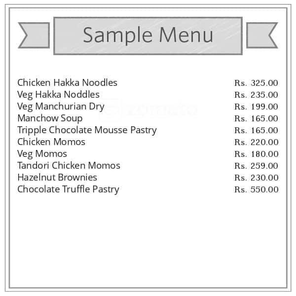 Menu at Mandarin Oak Defence Colony, New Delhi