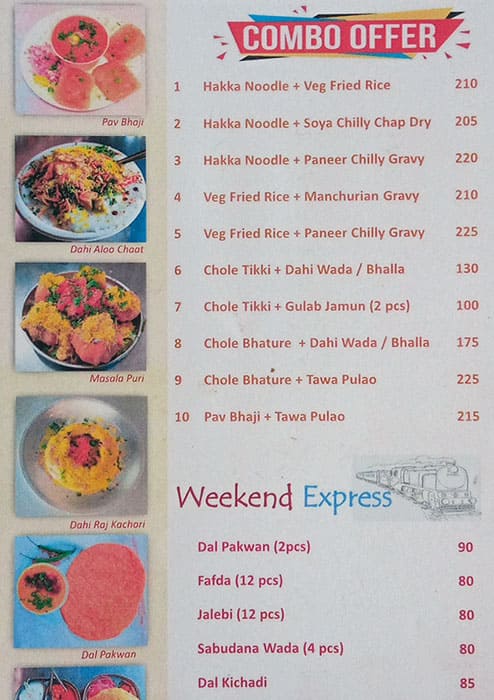 Menu at Thane chaat corner, Thane