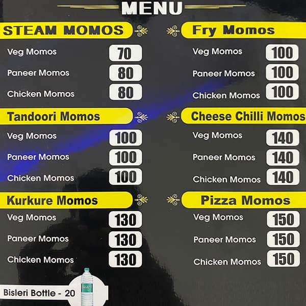 Menu of Sapna Momos, Viman Nagar, Pune