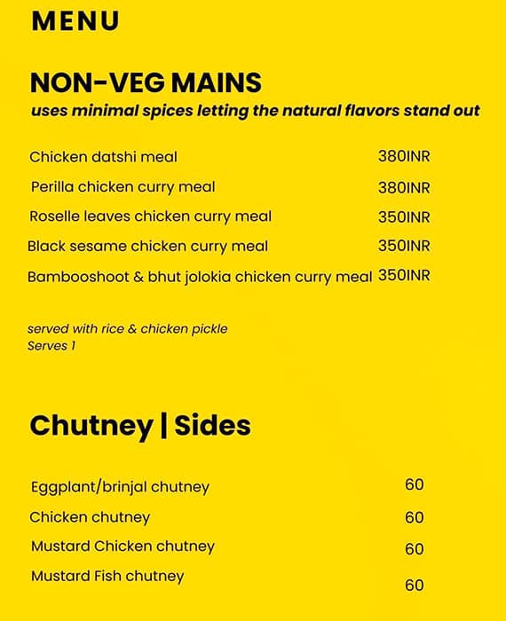 Menu of Eat North-East, C G Road, Ahmedabad
