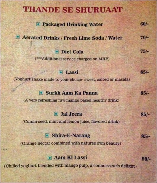 Menu at Park Balluchi, Gurugram, Lesivre Valley Park Road