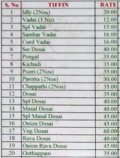 Bharani Bhavan Menu, Menu for Bharani Bhavan, Aminijikarai, Chennai ...
