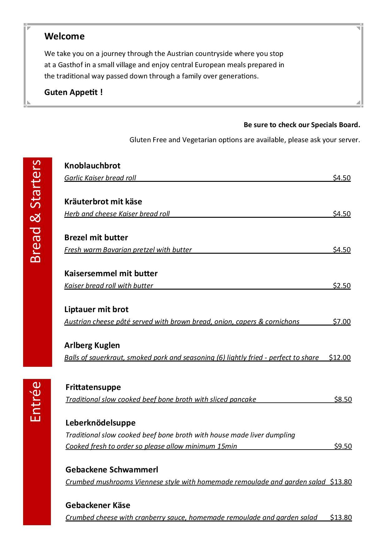 Carta de Austrian Club Sydney, Frenchs Forest, 20 Grattan Cres