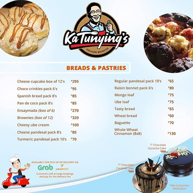 Carta del restaurante Ka Tunying’s, Ciudad Quezon