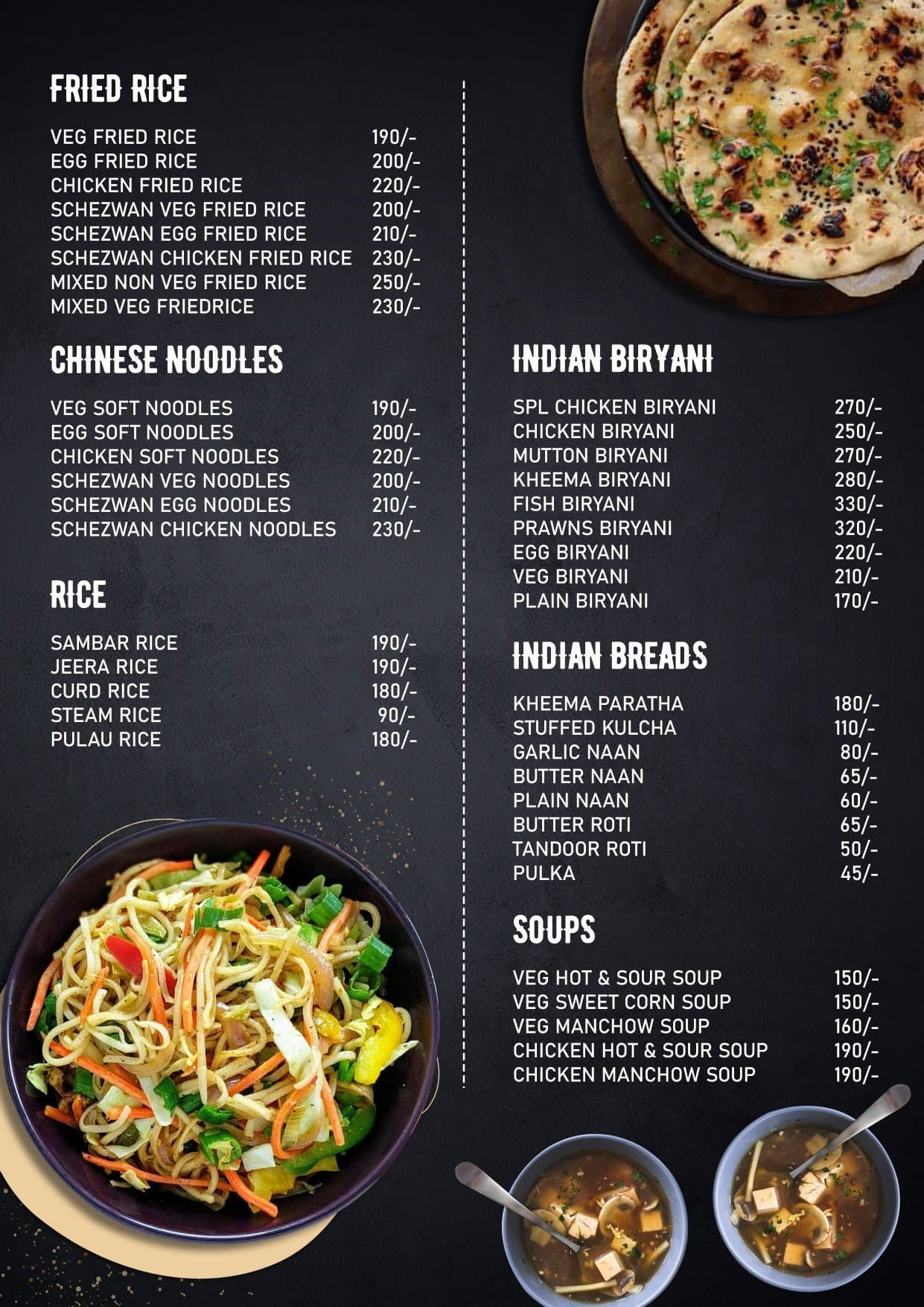Menu at CHOWRASTA KITCHEN AND BAR, Hyderabad