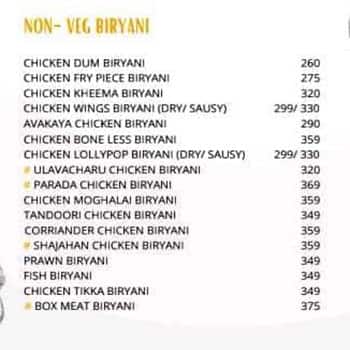 Menu at The Hash Box Restaurant, Tenali