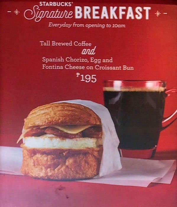 Menu at Starbucks cafe, Makati, Level R-1 Store 103 L Rockwell Center