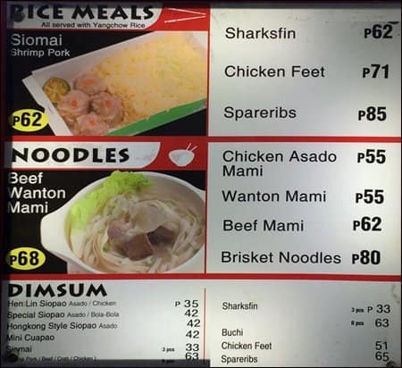 Hen Lin Menu, Menu for Hen Lin, Bonifacio Global City, Taguig City ...