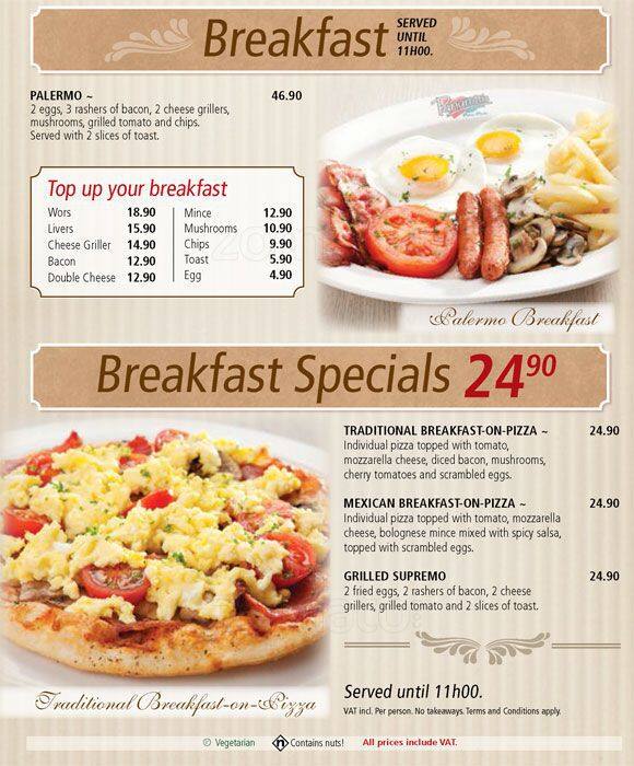 Panarottis Pizza Pasta Menu, Menu for Panarottis Pizza Pasta, Rosebank ...