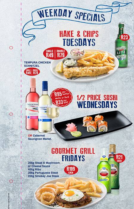 Menu at John Dory's Riverside Mall Nelspruit restaurant, Nelspruit ...