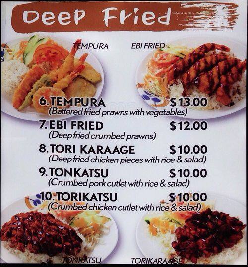 Menu at Fuku restaurant, Broadbeach