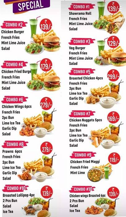 Menu of Super Cafe, Nagawara, Bangalore