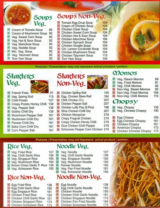The Chinese Hut Menu, Menu for The Chinese Hut, Indirapuram, Ghaziabad ...