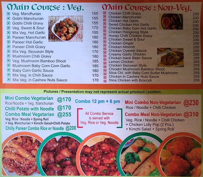 Menu at The Chinese Hut, Ghaziabad, SPL 2