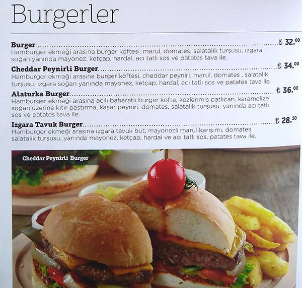 Menu at Mado, Istanbul, Divan Yolu Cd. No:24