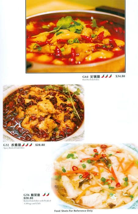 Menu at Famous sichuan cuisine restaurant, Melbourne