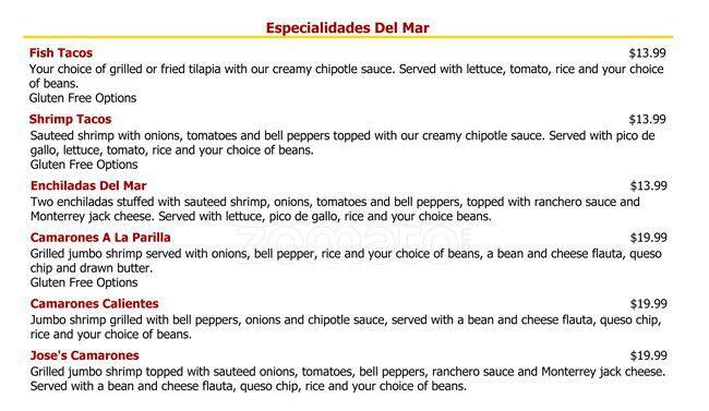 Menu at Flores Mexican Restaurant, Austin, N FM 620