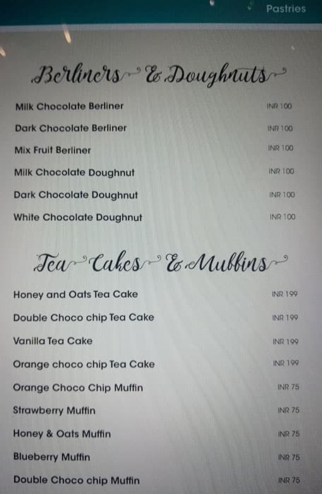 Menu at Krozzon By Masters Bakery, Indore