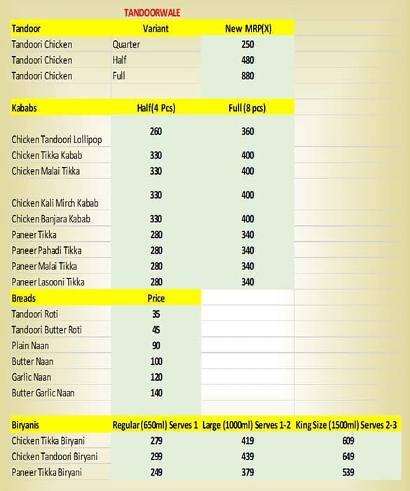 Menu of Chinese Baba, Akurdi, Pune