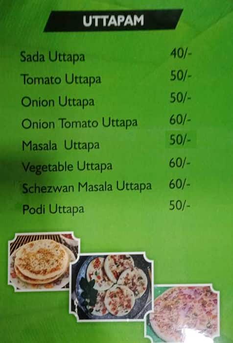 Menu at KUMAR'S CAFE, Mumbai