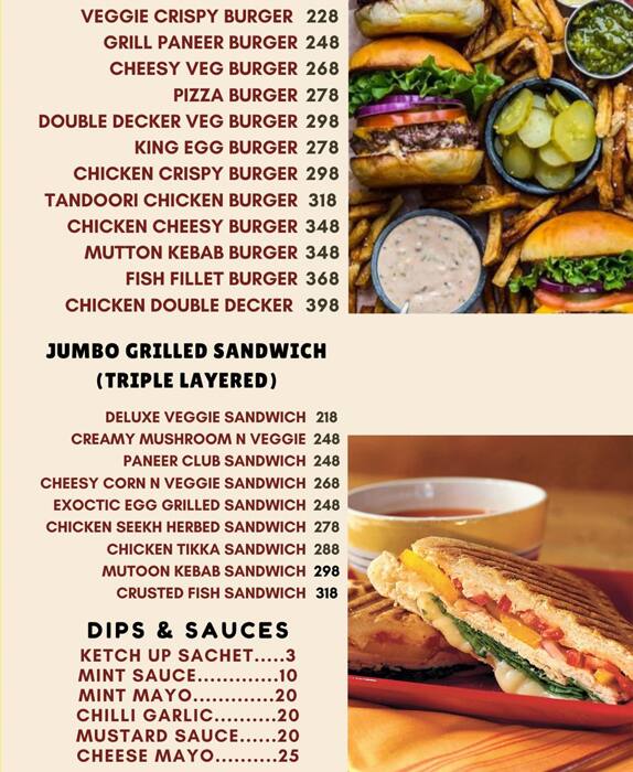 Menu at Chaiwala, Zirakpur