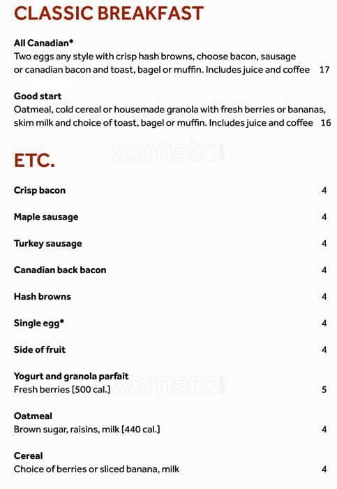 Bistro West By East - Toronto Airport Marriott Hotel Menu - Urbanspoon ...