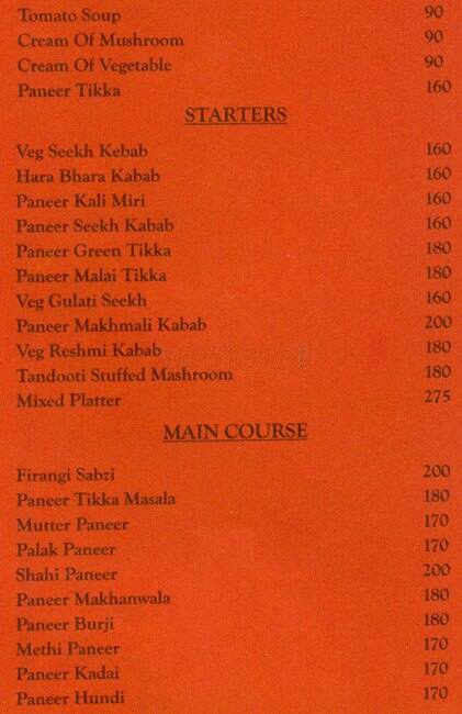 Menu at Puranmal, Ahmedabad, Law Garden Cross Road