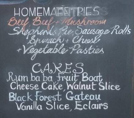 Menu at The Acland Cake Shop restaurant, Saint Kilda