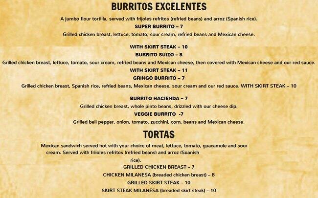 Menu at La Hacienda De Los Fernandez restaurant, Addison, W Lake St