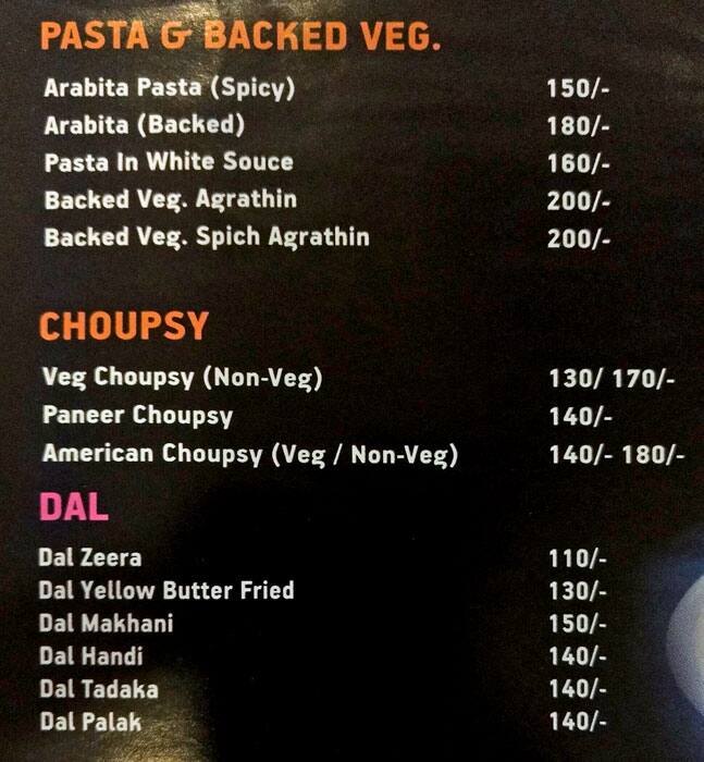 Menu at Rhythm Resturant.., Varanasi