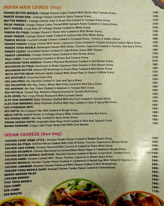 Menu at Rhythm Resturant.., Varanasi