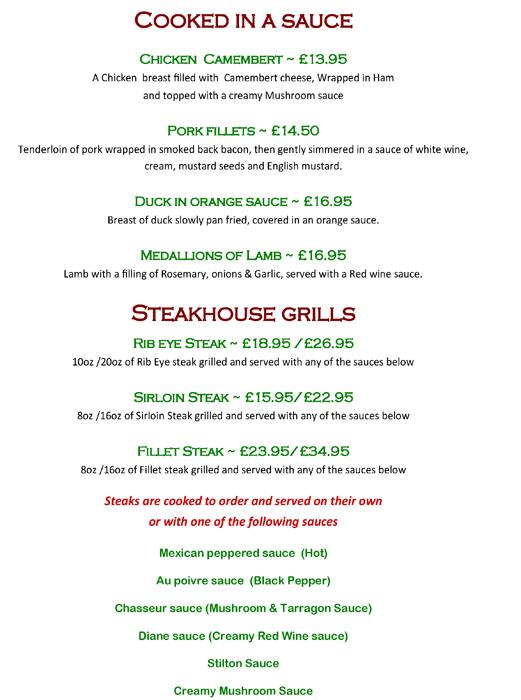 Menu at The Roundabout Hotel pub & bar, Fareham