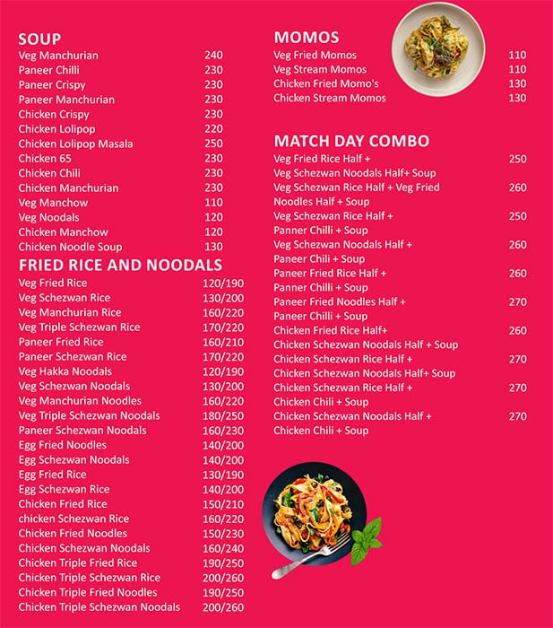 Menu of Hungry Chinese, Karve Nagar, Pune