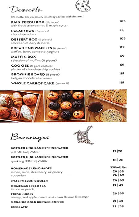 Menu of Le Pain Quotidien Bakery & Restaurant, Emirates Hills, Dubai