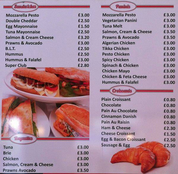 Menu at Star Cafe, London, 387 Lewisham High St