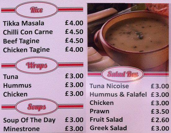 Menu at Star Cafe, London, 387 Lewisham High St