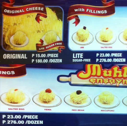 Muhlach Ensaymada Menu, Menu for Muhlach Ensaymada, Cubao, Quezon City ...
