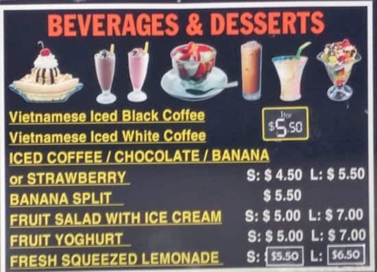 Menu at Oreo Cafe, Beaconsfield