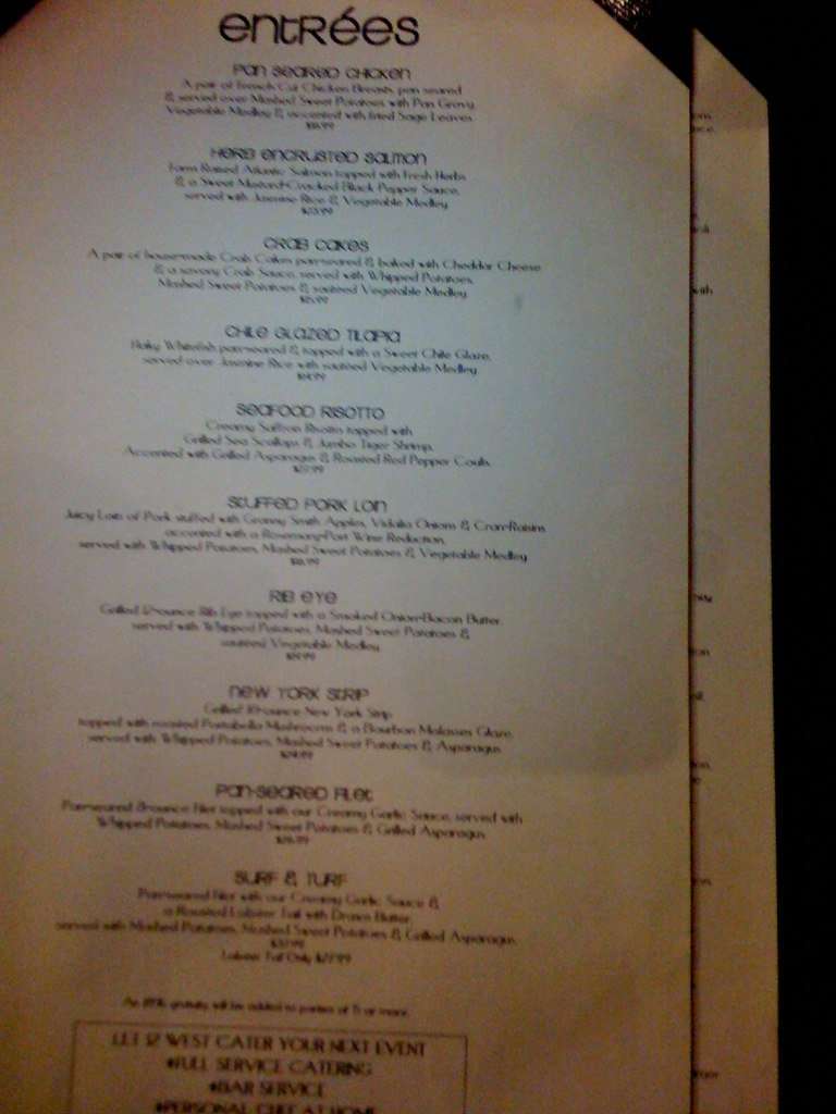 12 West Bar & Grill Menu, Menu for 12 West Bar & Grill, Farmington ...