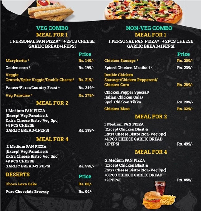Menu at Extra Cheese Bistro, Kolkata, Number- 1 A