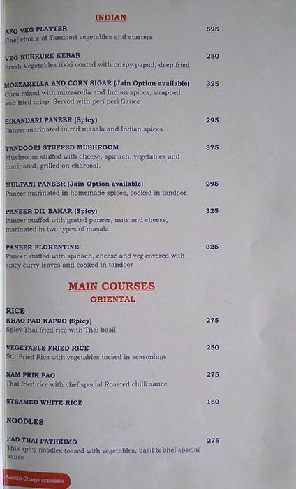 Menu at Cable Car, Bengaluru, Marenahalli Rd