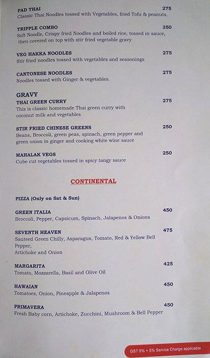 Menu at Cable Car, Bengaluru, Marenahalli Rd