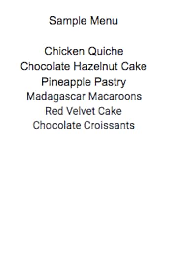 Menu at The Leela Palace, Bengaluru, The Leela Palace Bengaluru