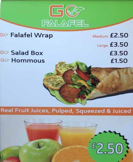 Go Falafel a Manchester: Foto del Menu con Prezzi - Zomato UK