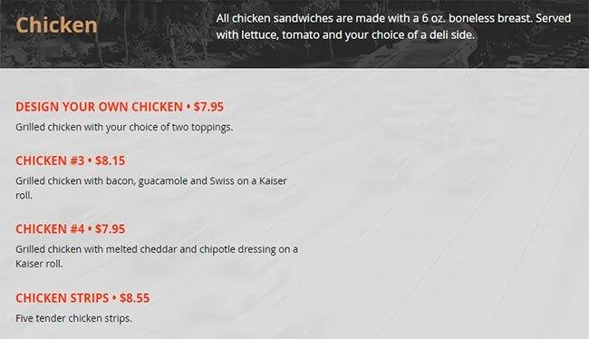 Menu at Hello Deli restaurant, Albuquerque, 7600 Jefferson St NE