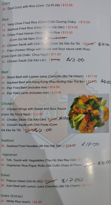 Menu at HALAL VIETNAMESE PHO & CURRY HOUSE restaurant, Springvale, 282 ...