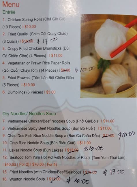 Menu at HALAL VIETNAMESE PHO & CURRY HOUSE restaurant, Springvale, 282 ...