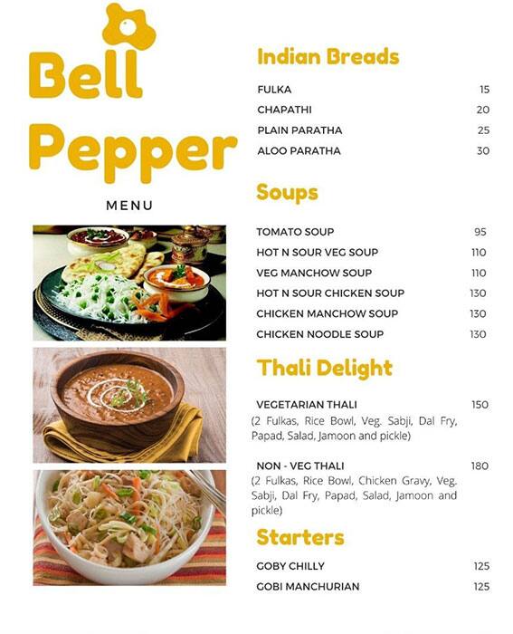 Menu of Bell Pepper, HBR Layout, Bangalore