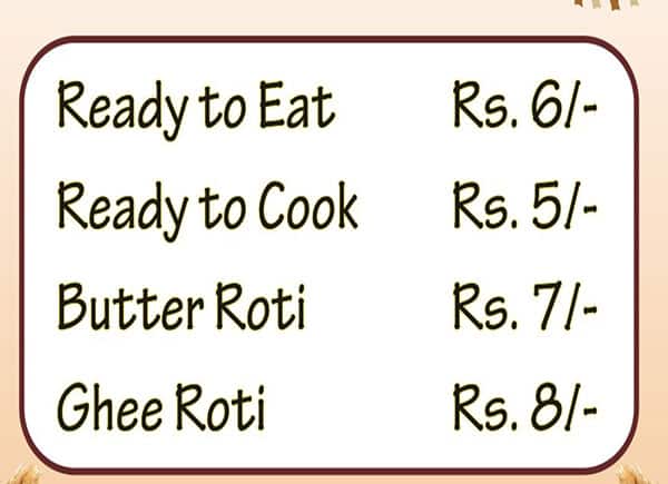 Menu of Roti, Mira Road, Mumbai
